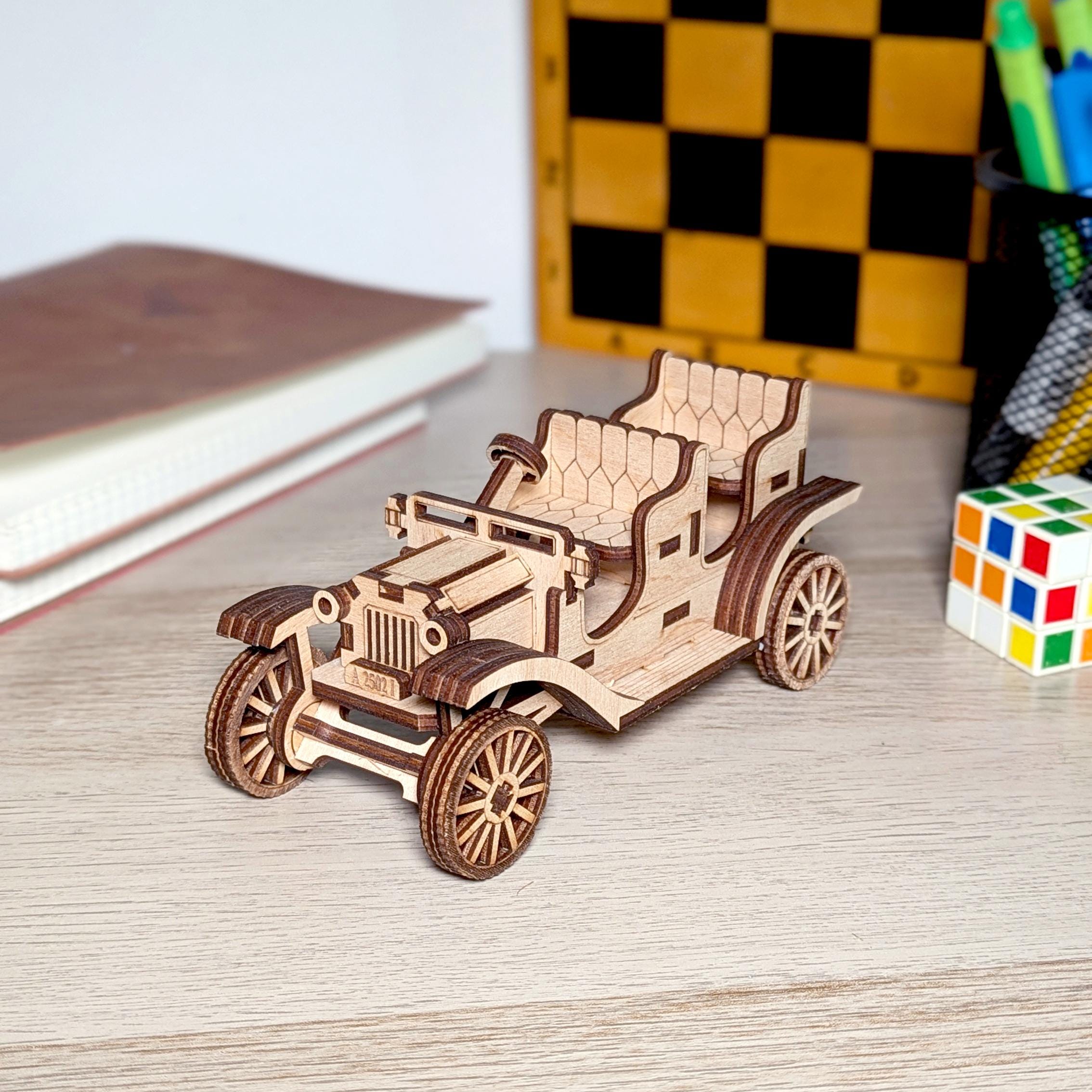 Retro Car - Laser Cut Project, SVG File for Laser Cutting Machines ...