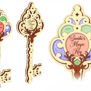 Santa's Magic Key - SVG Laser Cut File, Digital Plan for Cutting ...