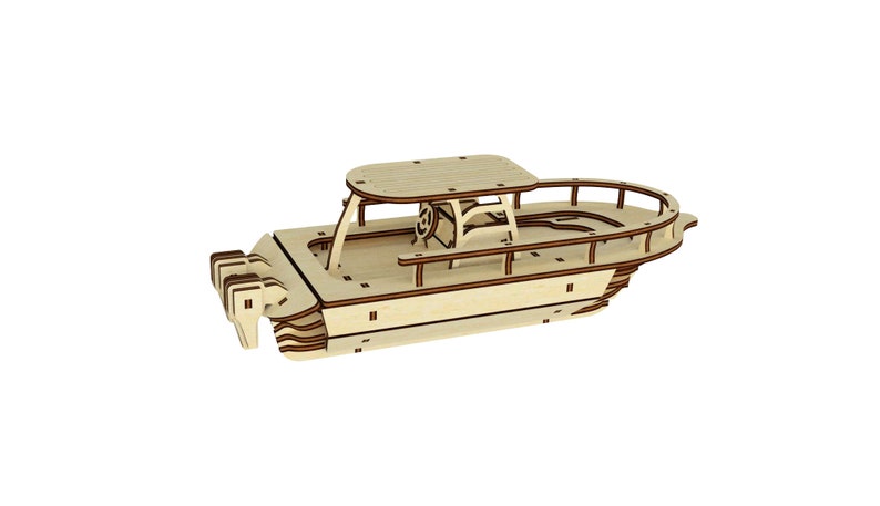 Ship Boat - SVG Laser Cut File, 3d Puzzle Plan for Laser Cutting ...