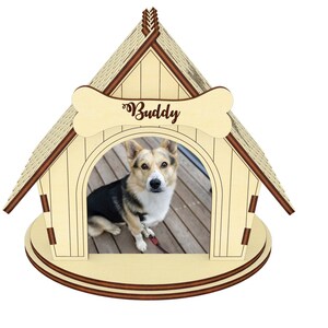 Doghouse Photo Frame - Laser Cut File, SVG Memory Decor Plywood Project ...