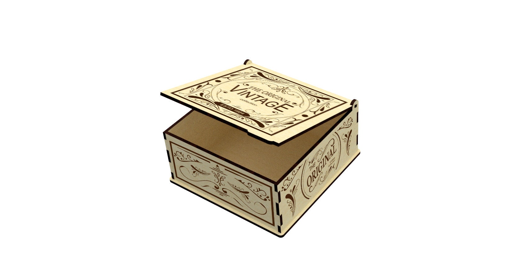 Laser cut pattern box dxf files for laser files for cnc plan | Etsy