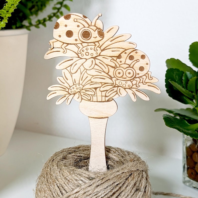 Flower Decor Bundle - SVG Laser Cut Files of Ladybird, Butterfly and ...