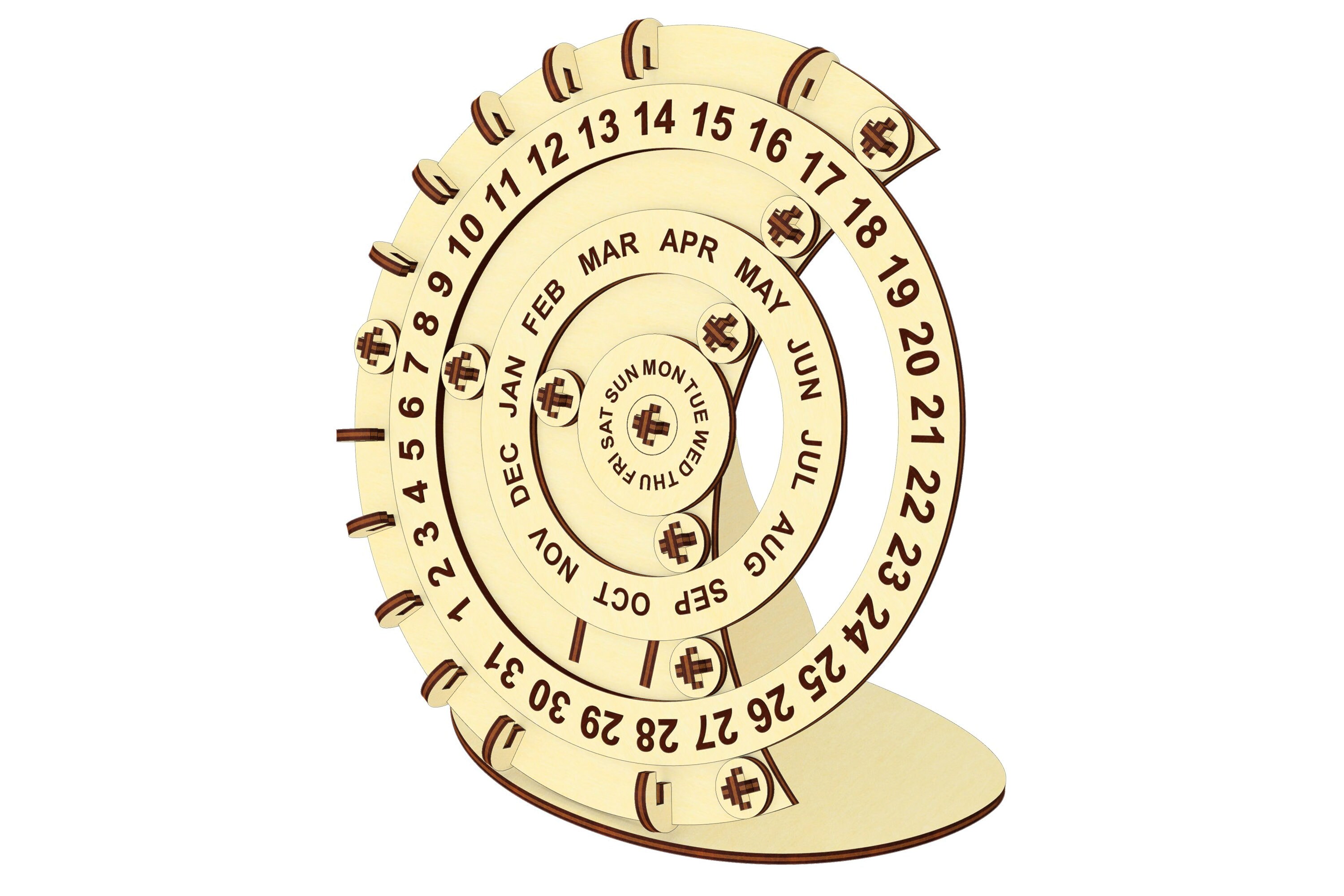 Calendar SVG Laser Cut File Glowforge Pattern Eternal | Etsy UK