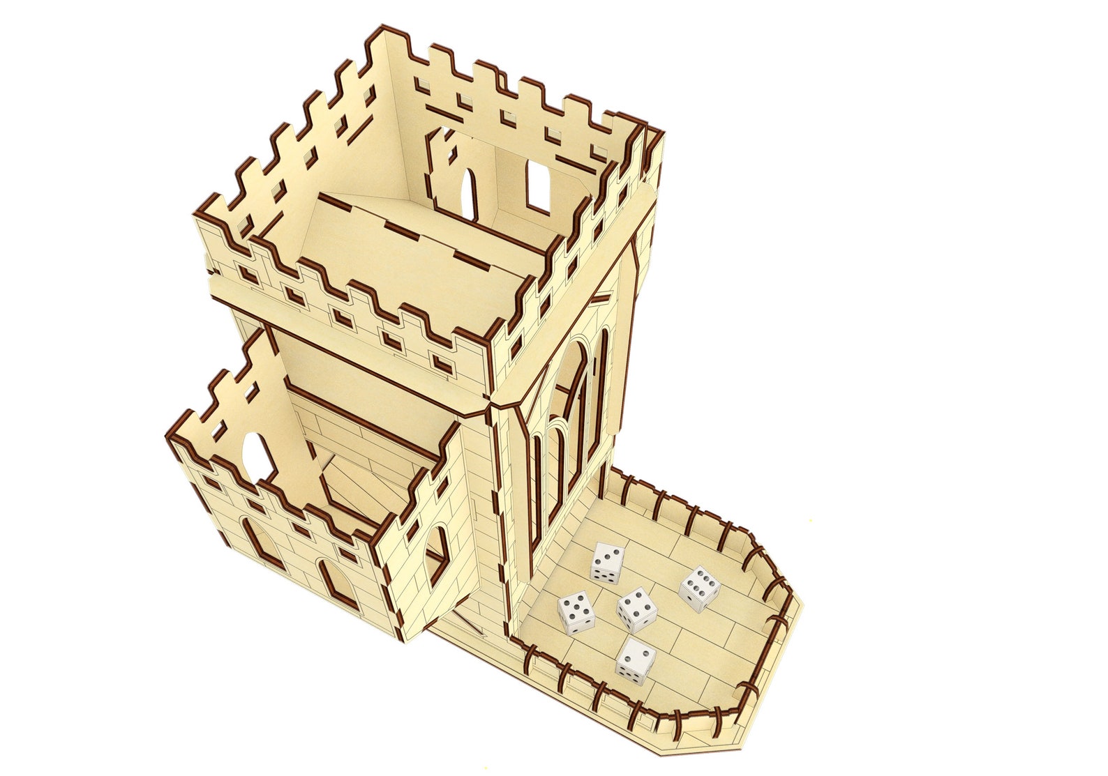 Dice tower laser cut file Glowforge pattern | Etsy