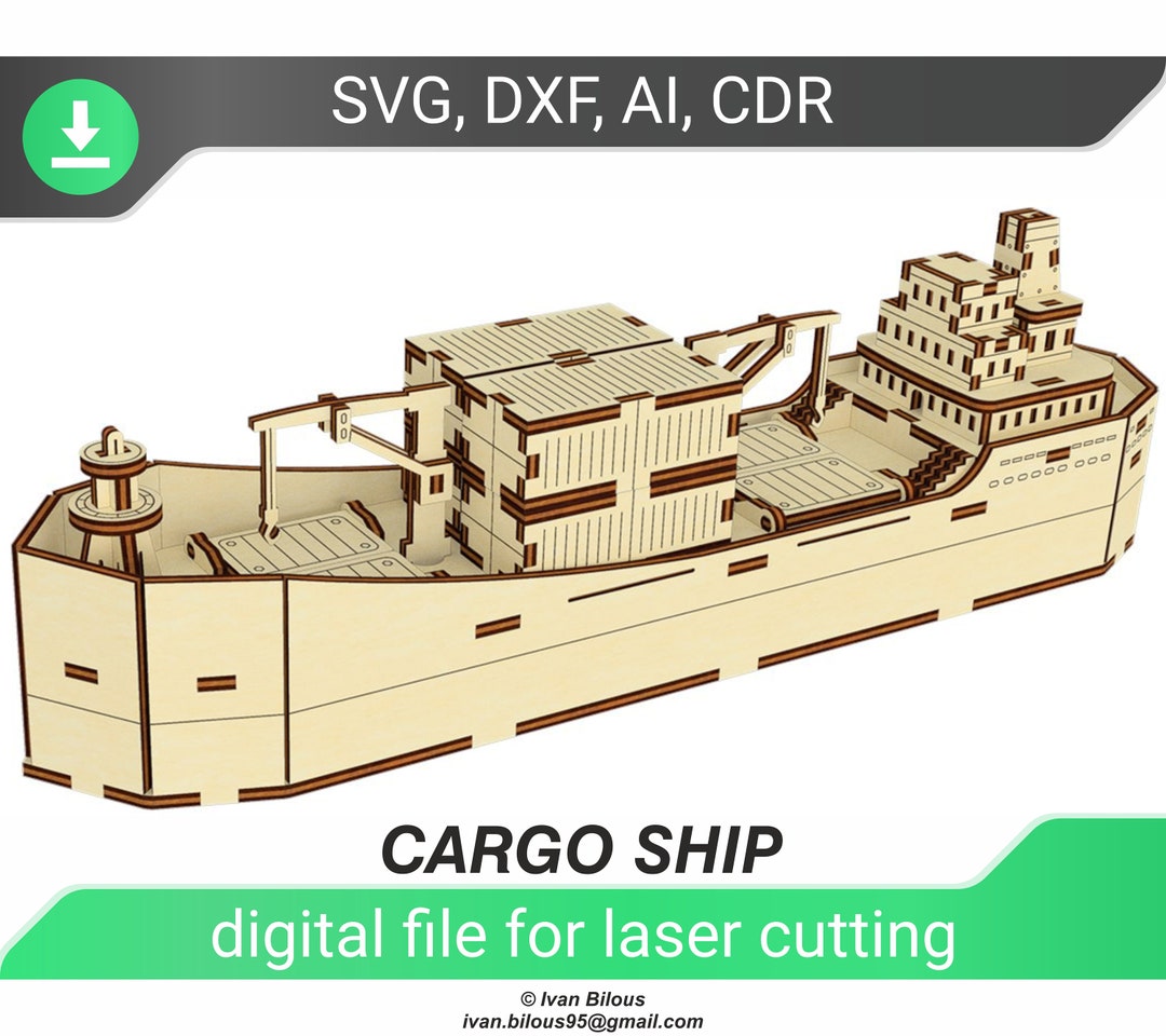 Ship - Laser Cutting File, Plan for CNC, Glowforge Pattern - Etsy