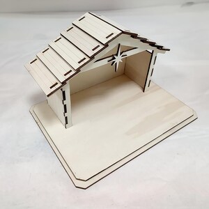 Nativity Barn - Laser Cut File, SVG Christmas Template, Instant ...