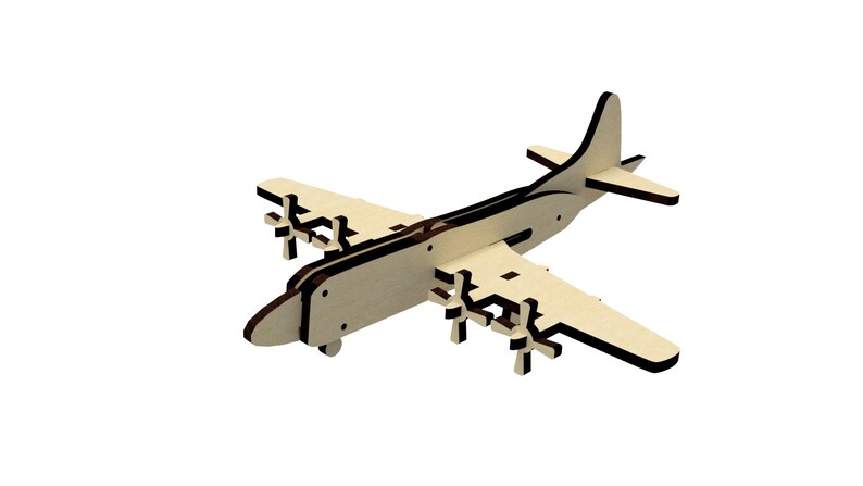 Laser files dxf for laser cut files cnc plan airplane model | Etsy