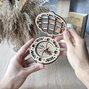 Santa Claus Compass - SVG Laser Cut File, Christmas 3d Plywood Design ...