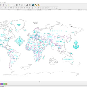 World Map - Laser Cut File, Laser Engraving Pattern - Etsy