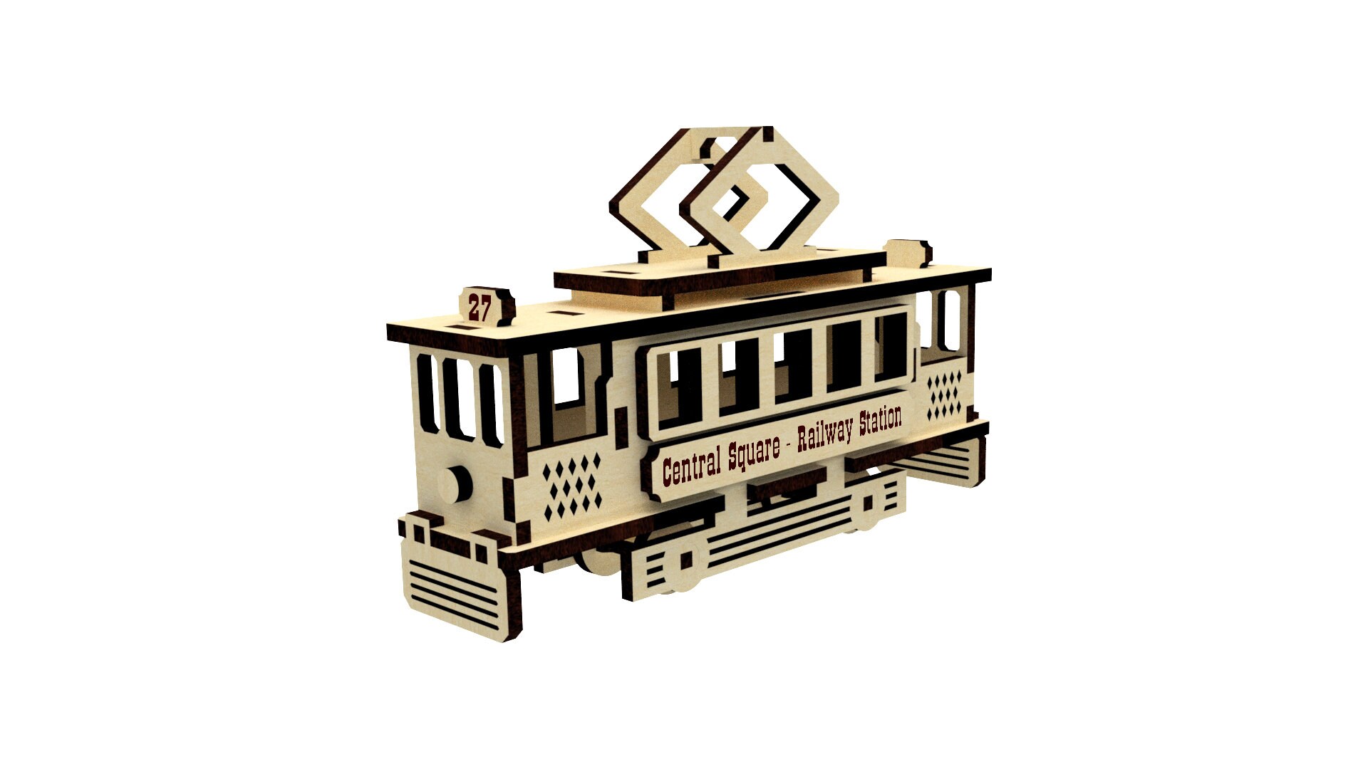 Tram Trolley Streetcar Digital Laser Cut File Cnc Plan - Etsy Hong Kong