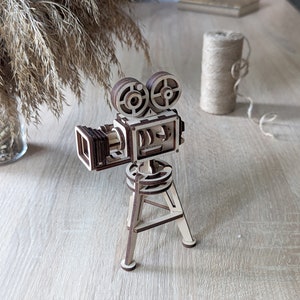 Retro Video Camera - Laser Cut File, SVG Vector Plan of 3d Plywood ...