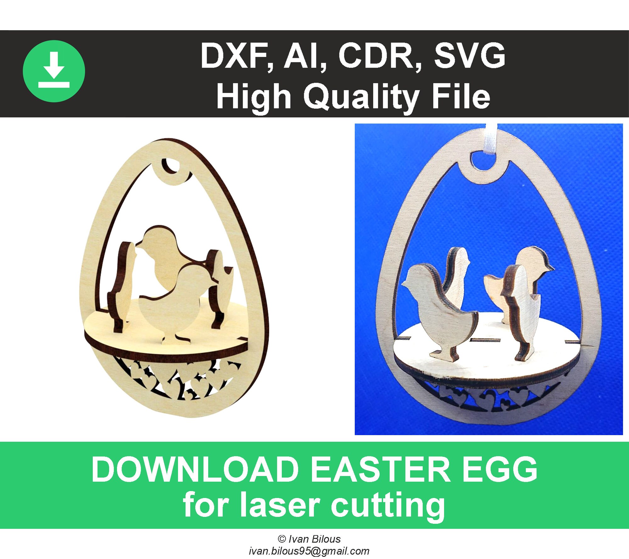 Easter dxf files for laser cut easter svg glowforge easter | Etsy