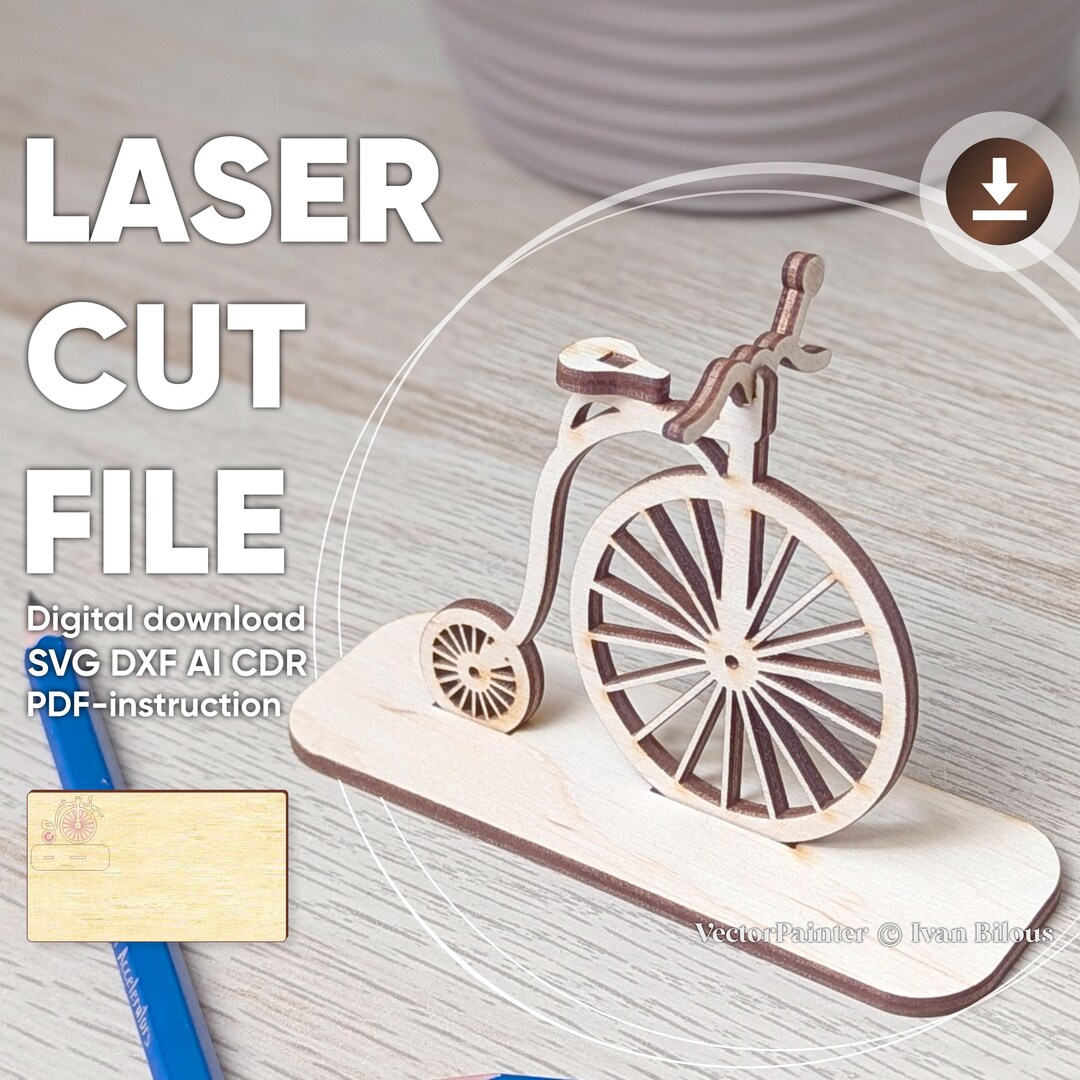 Circus Bicycle Laser Cut File: SVG DXF CNC Plan (digital Download) - Etsy