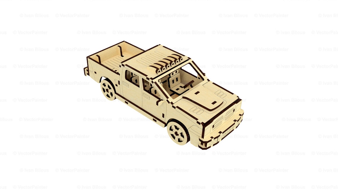 Pickup Truck 3d Laser Cut Design Digital Plans for Laser - Etsy