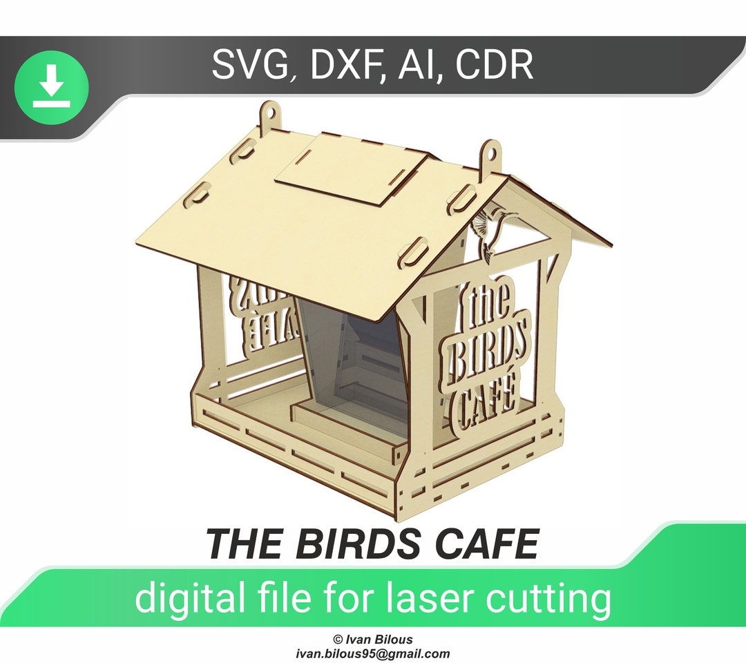 Bird Feeder Dxf Files for Laser Cut Easter Svg Glowforge Files - Etsy UK