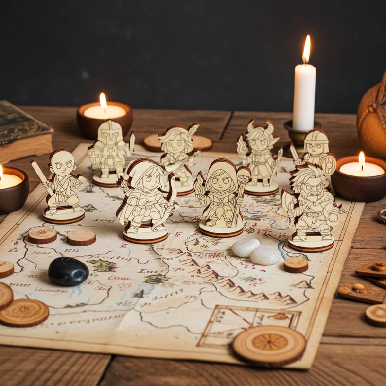 Fantasy RPG Tabletop Miniatures Bundle, Laser Cut Digital File - Etsy