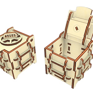 Safe Box - SVG Laser Cut File, Plywood Vector Plan for Glowoforge ...