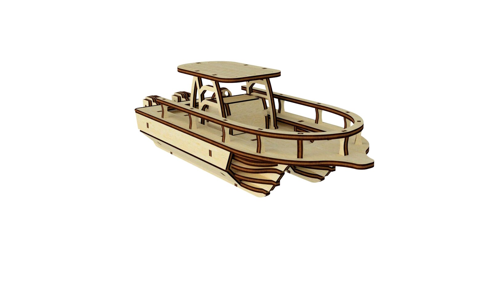 Ship Boat - SVG Laser Cut File, 3d Puzzle Plan for Laser Cutting ...