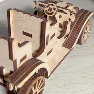 Retro Car Laser Cut File, SVG Vector Vehicle Plywood CNC Plan (digital ...
