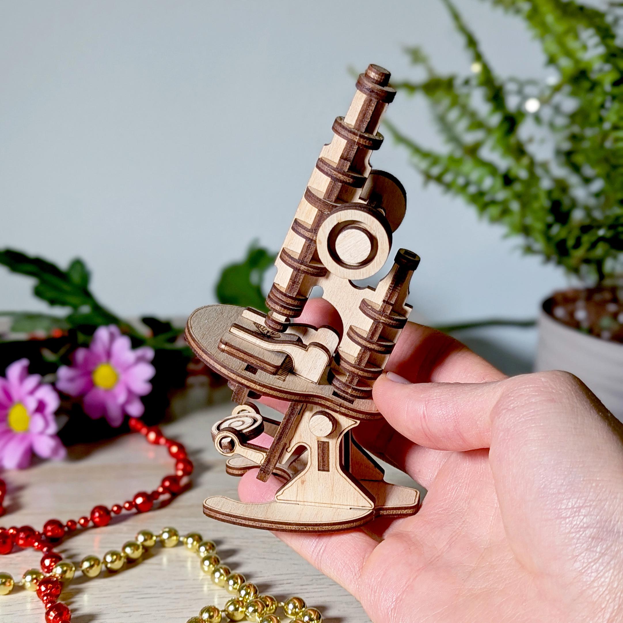 Microscope Laser Cut File, SVG Science Miniature Laboratory Model ...