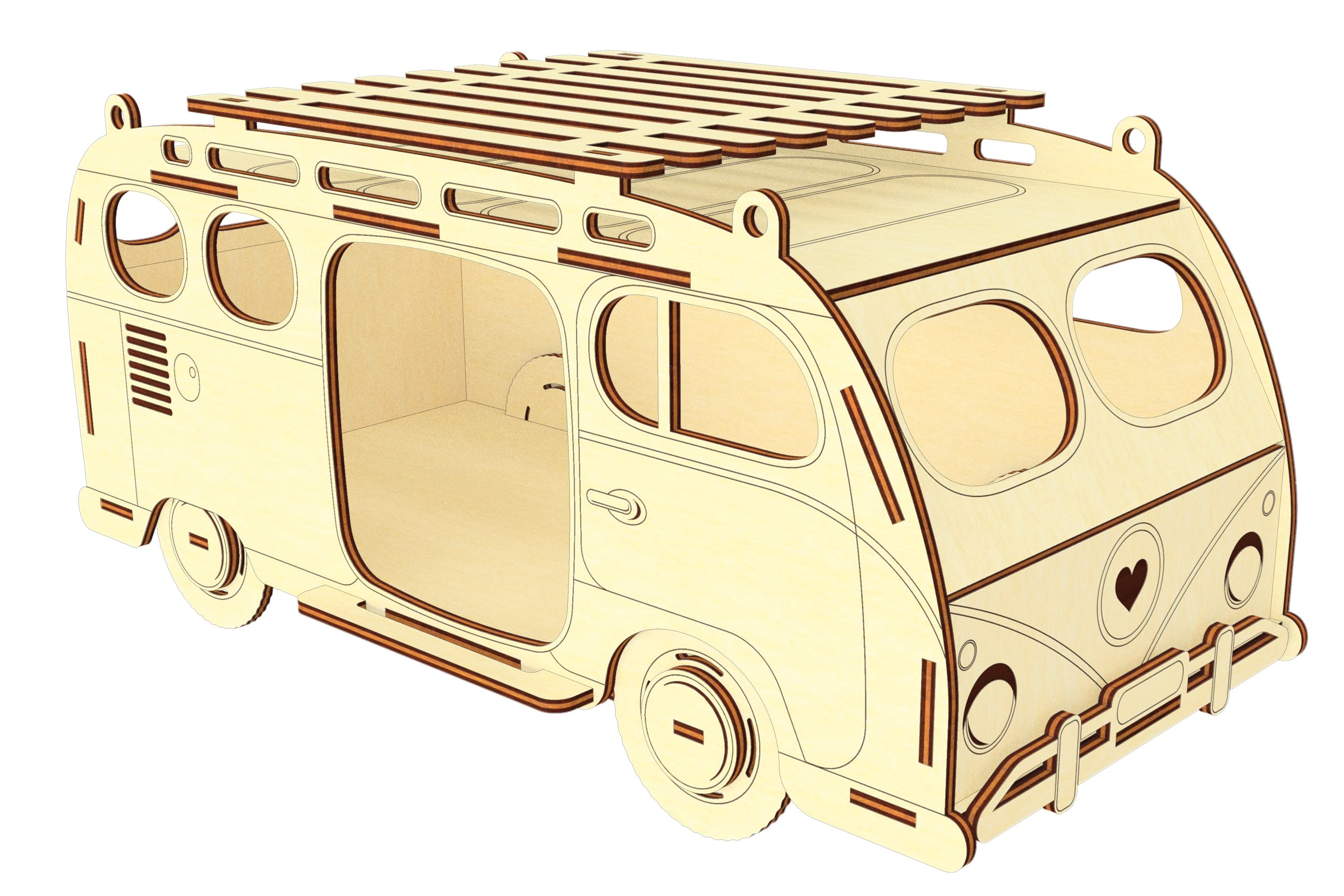 Camper car birdhouse laser cut files Glowforge svg | Etsy