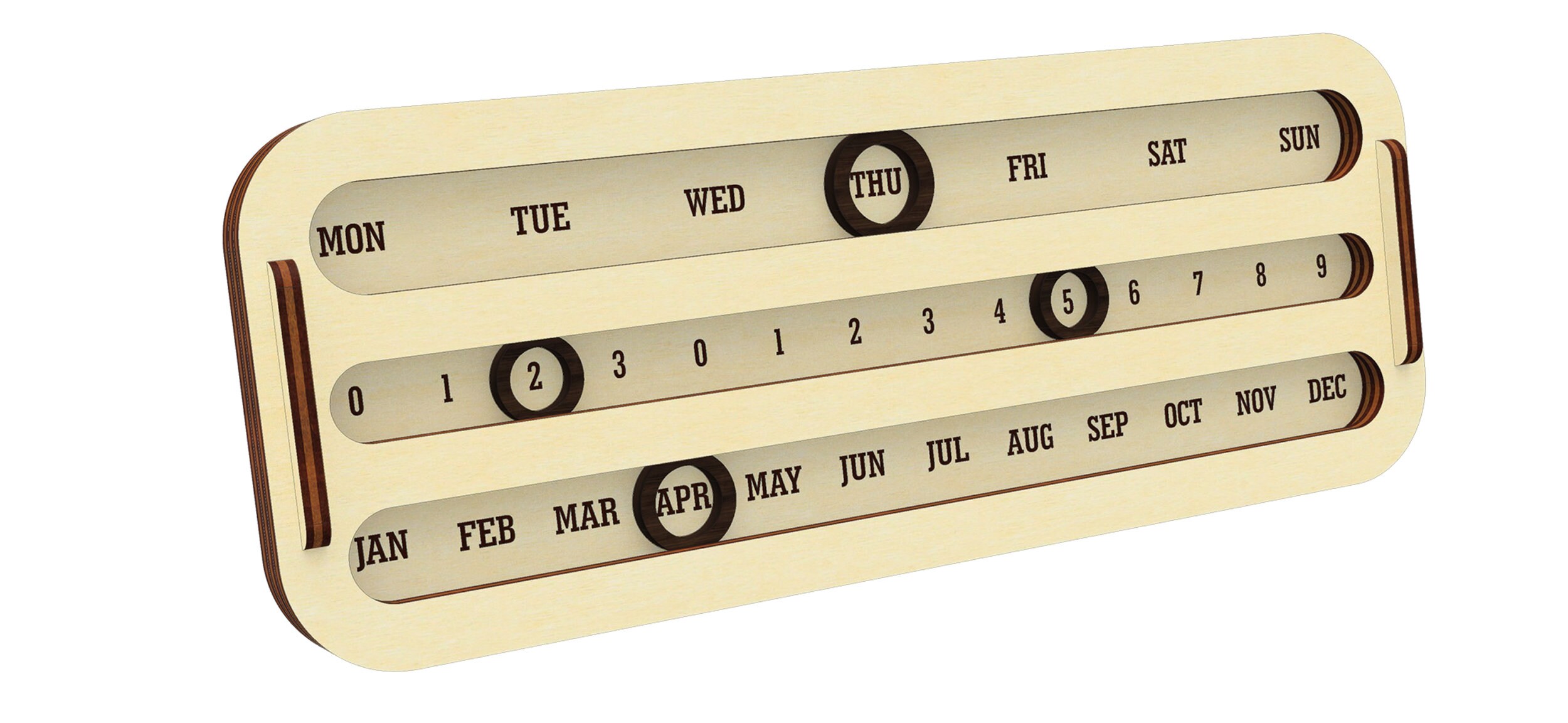 Perpetual Calendar Laser Cut File SVG DXF Digital Plan for - Etsy UK