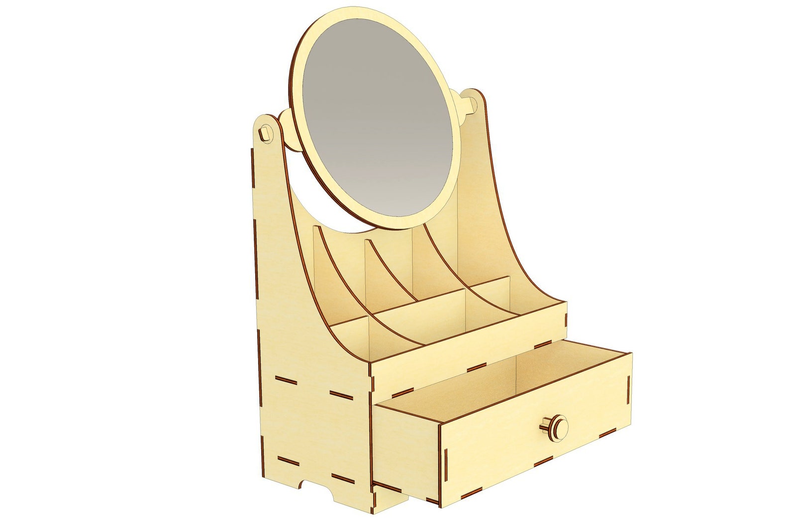 Makeup Box SVG Laser Cut Files Glowforge SVG Shelf With - Etsy