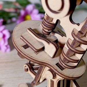 Microscope Laser Cut File – SVG and DXF Model for Science and Education ...