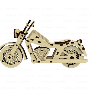 Motorcycle - SVG Laser Cut File, 3d Ready-made Projects for Laser ...