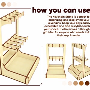 Keychain Stand - SVG Laser Cut Plan, Digital File for Cutting Machines ...