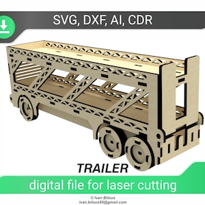 Laser Cut Car Dxf Files for Laser Template Cnc Plan Trailer Model ...