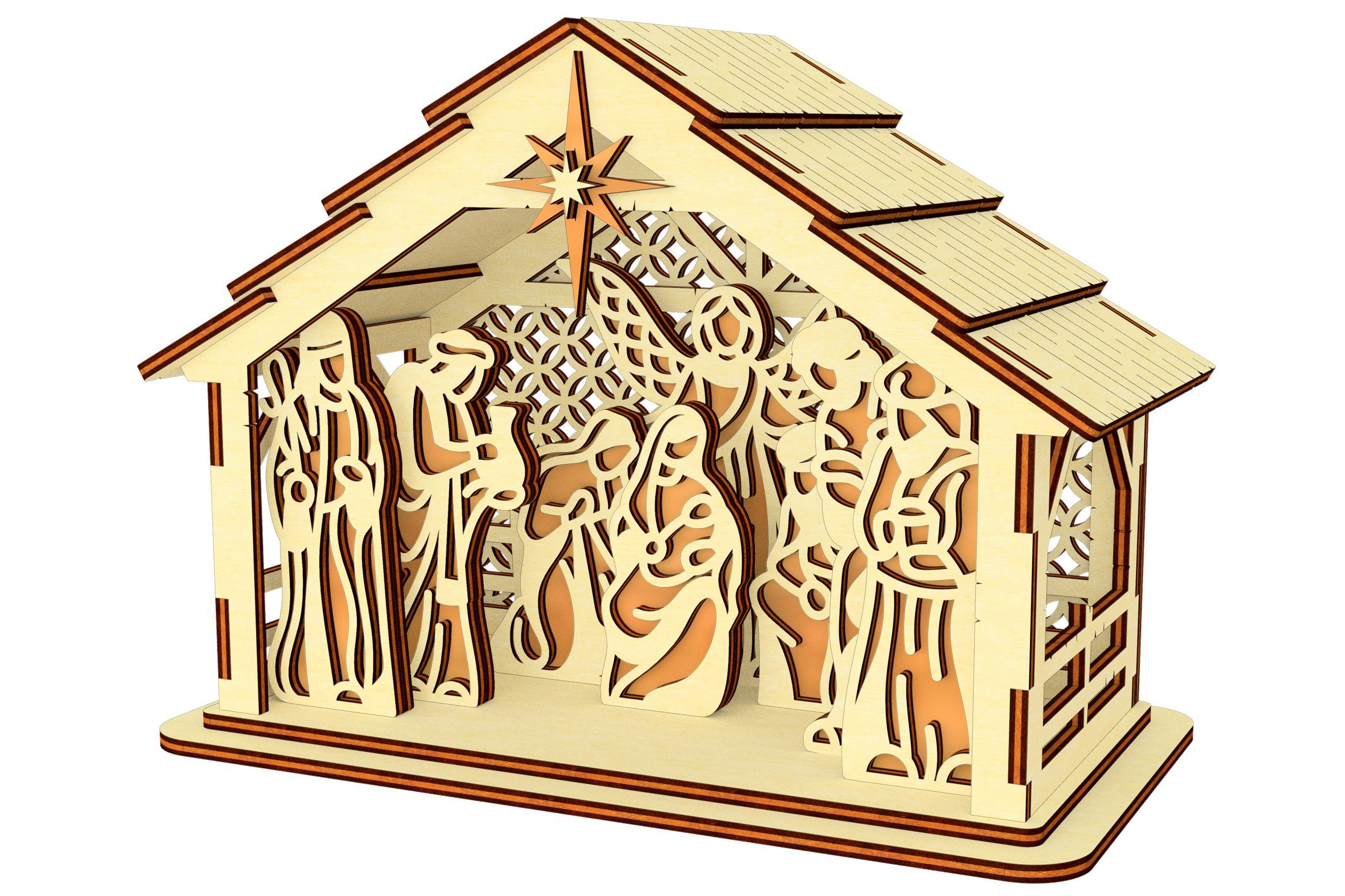 Nativity Scene Laser File SVG Plan for Laser Cutting - Etsy
