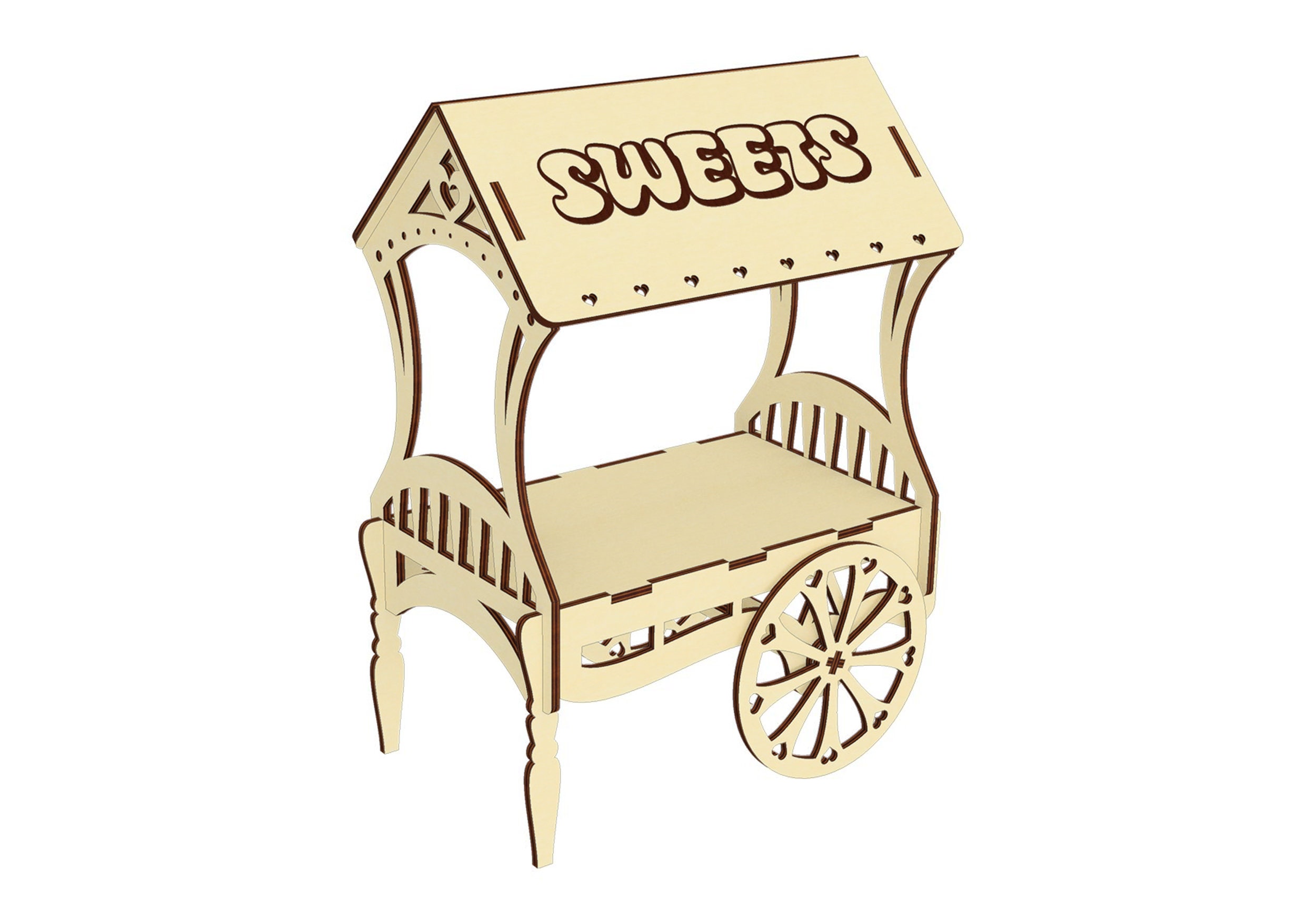 Sweet Cart Svg Laser Cut File Glowforge Pattern - Etsy Australia