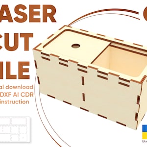 Box With Slide Lid - Laser Cut Files, SVG DXF Plans for Laser Cutting ...