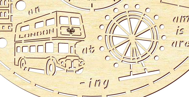 Laser file school clock face dxf files for laser cut template | Etsy