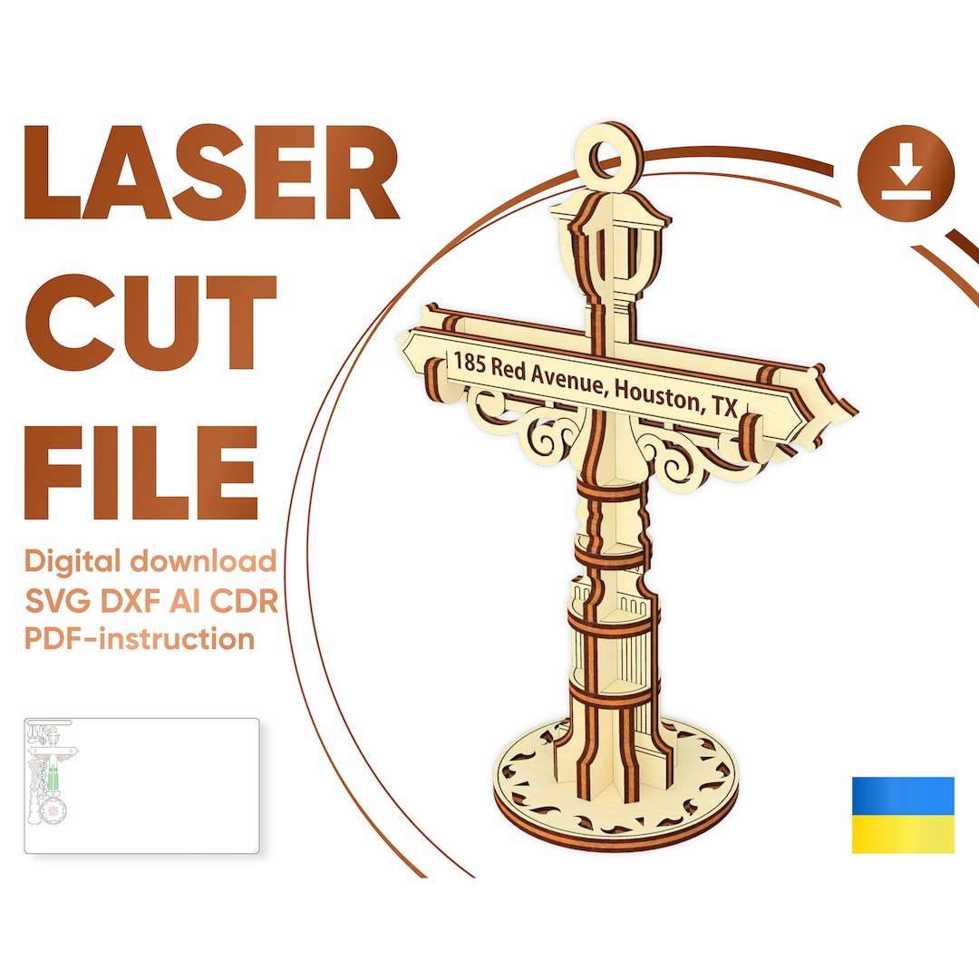 Custom Road Sign Ornament Laser Cut File, SVG Personalized File - Etsy