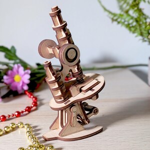 Microscope Laser Cut File, SVG Science Miniature Laboratory Model ...