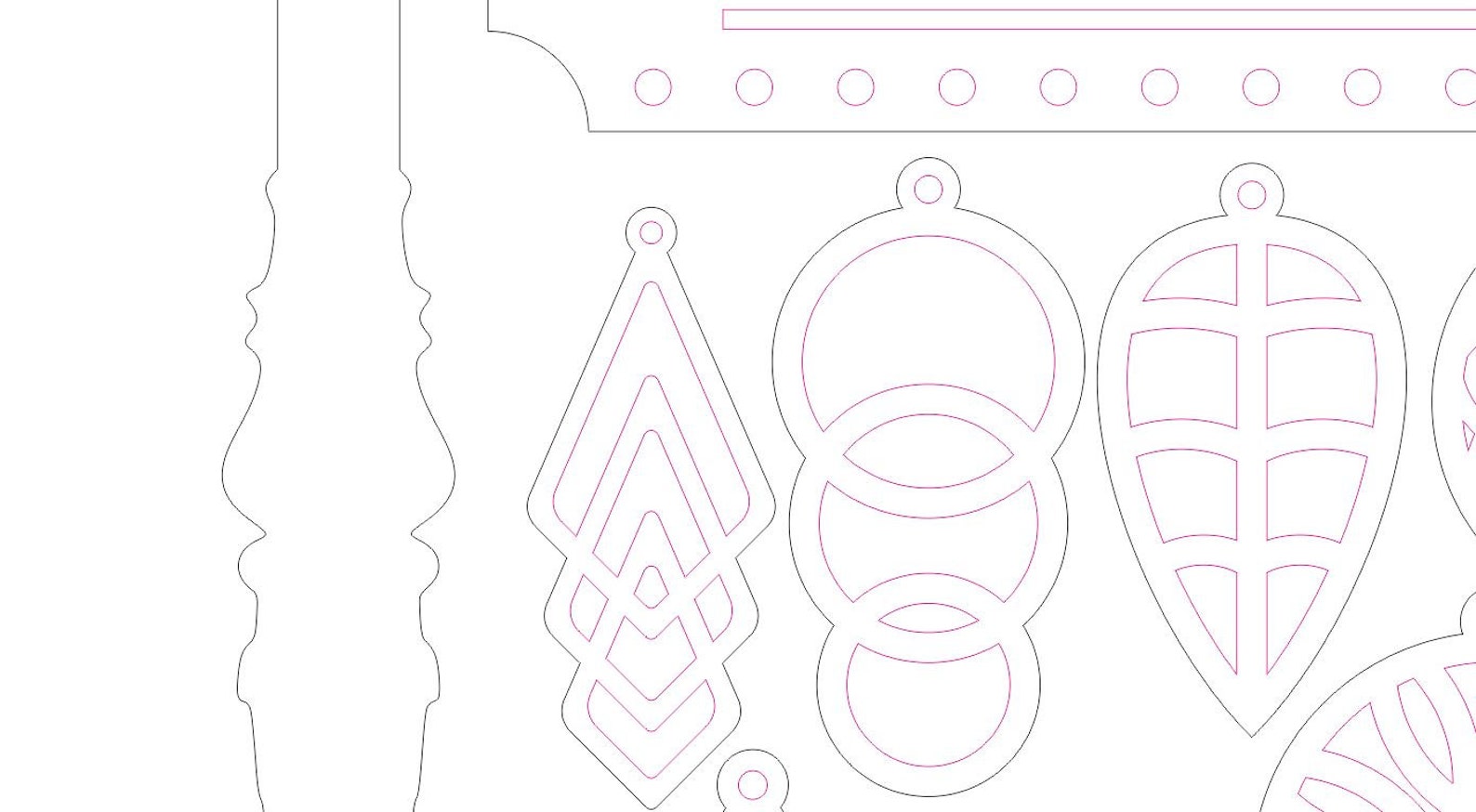 Laser Cut Earrings Dxf Stand Laser Files Earrings Stand | Etsy Canada