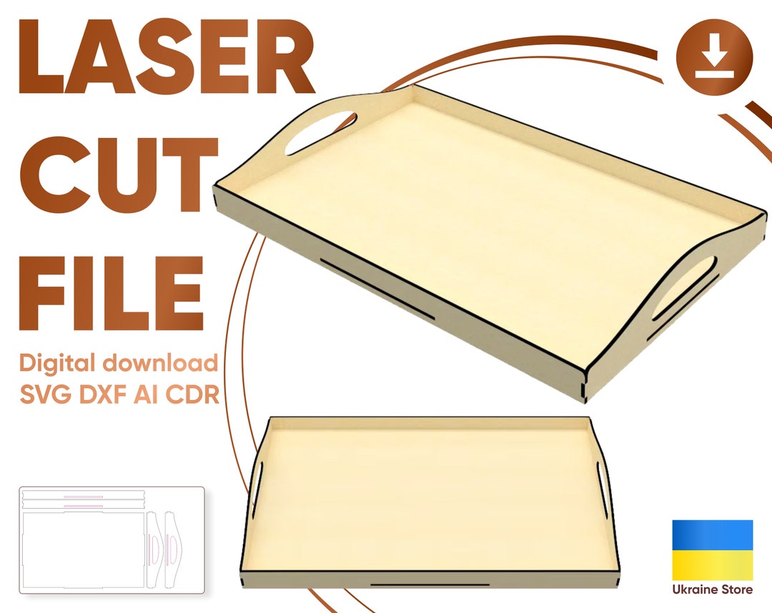 Laser File Tray Laser Cut Dxf Files for Laser Tray Cnc Plan - Etsy New ...