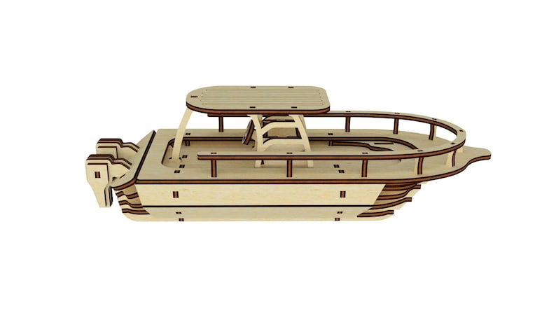 Ship Boat - SVG Laser Cut File, 3d Puzzle Plan for Laser Cutting ...