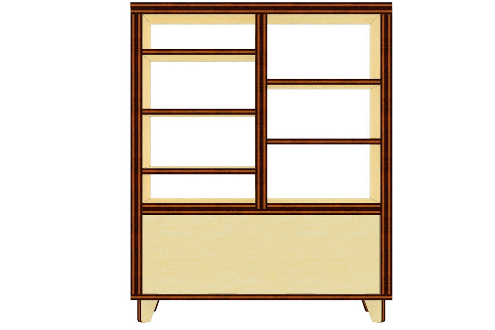 Bookcase SVG Dollhouse Furniture Laser Cut Files - Etsy