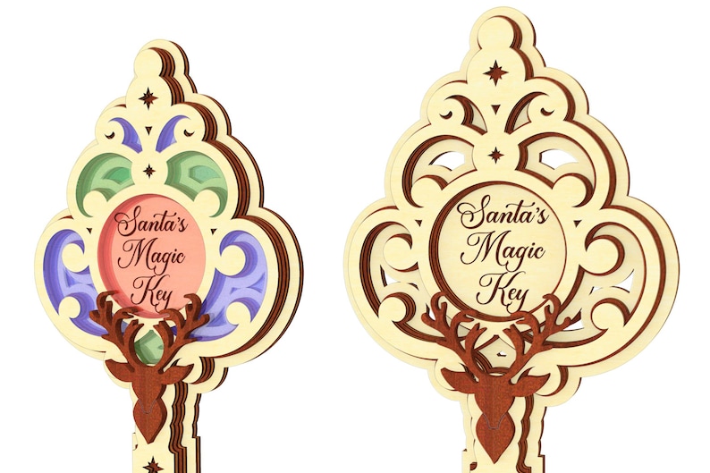 Santa's Magic Key SVG Laser Cut File Digital Plan for - Etsy