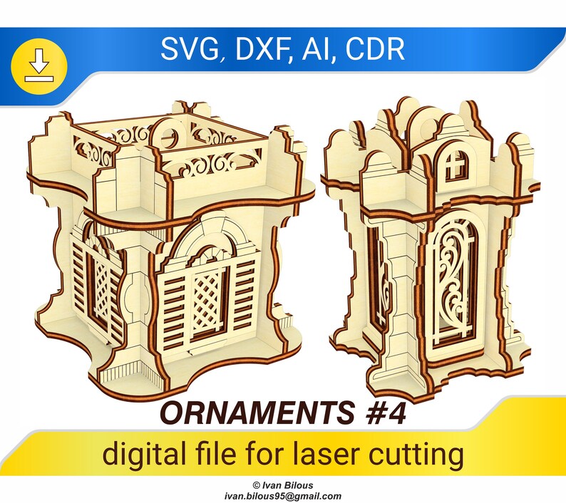 3d Ornaments SVG Laser Cut Files Digital Plans for Laser - Etsy
