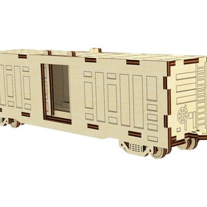 Boxcar File for Laser Cutting Railway Carriage Svg Glowforge Laser ...