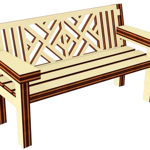 Laser Cut Bench Files: Miniature Memry Bench Set of 5 SVG Plan (digital ...