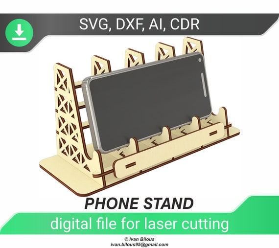 Phone Stand SVG Laser Cut File Instant Download - Etsy Canada