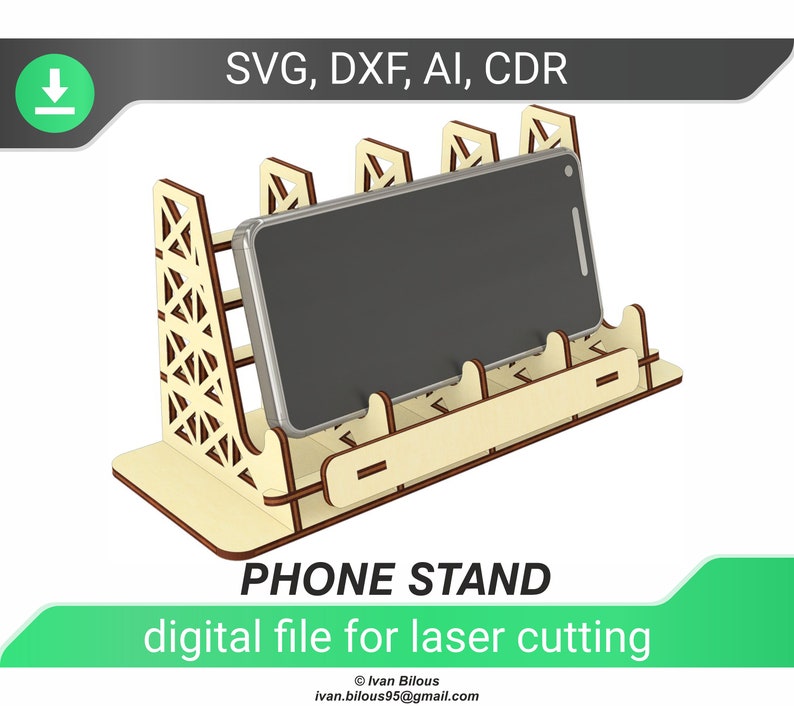Phone Stand - SVG Laser Cut File, Instant Download - Etsy