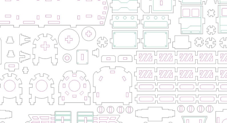 Train laser cut files dxf locomotive cnc plan for laser files | Etsy