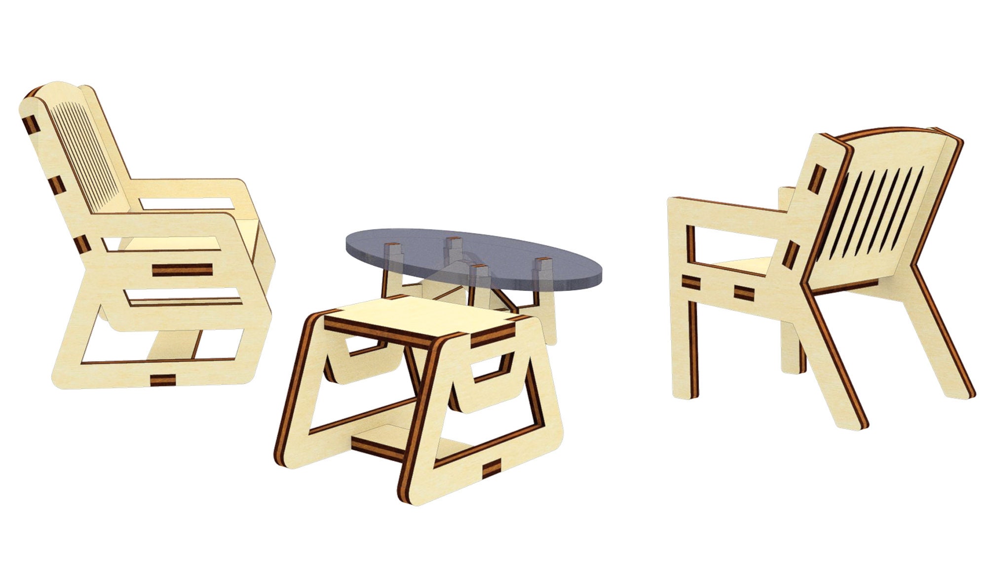 Coffee Table Doll Furniture Svg Laser Files Glowforge Pattern - Etsy