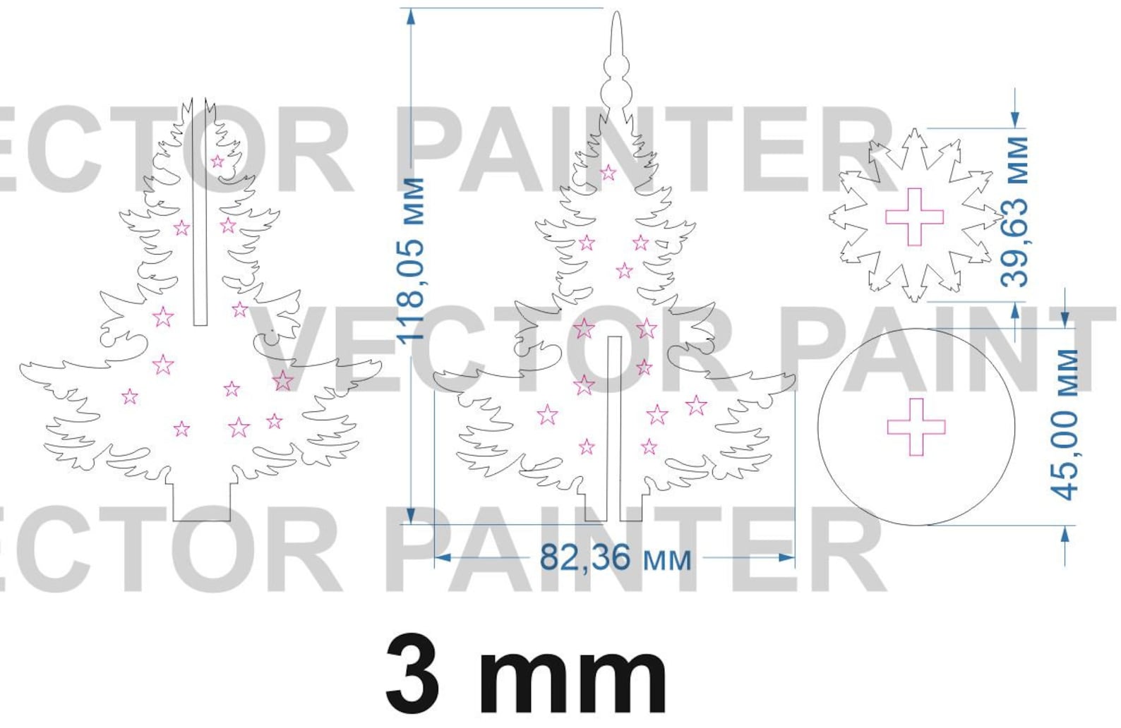 Christmas Tree Dxf Plywood Laser New Year Svg Xmas Svg Laser - Etsy